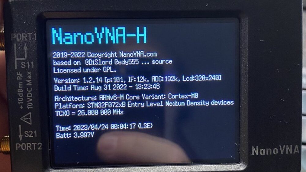 NanoVNA quick intro – E A 1 H E T